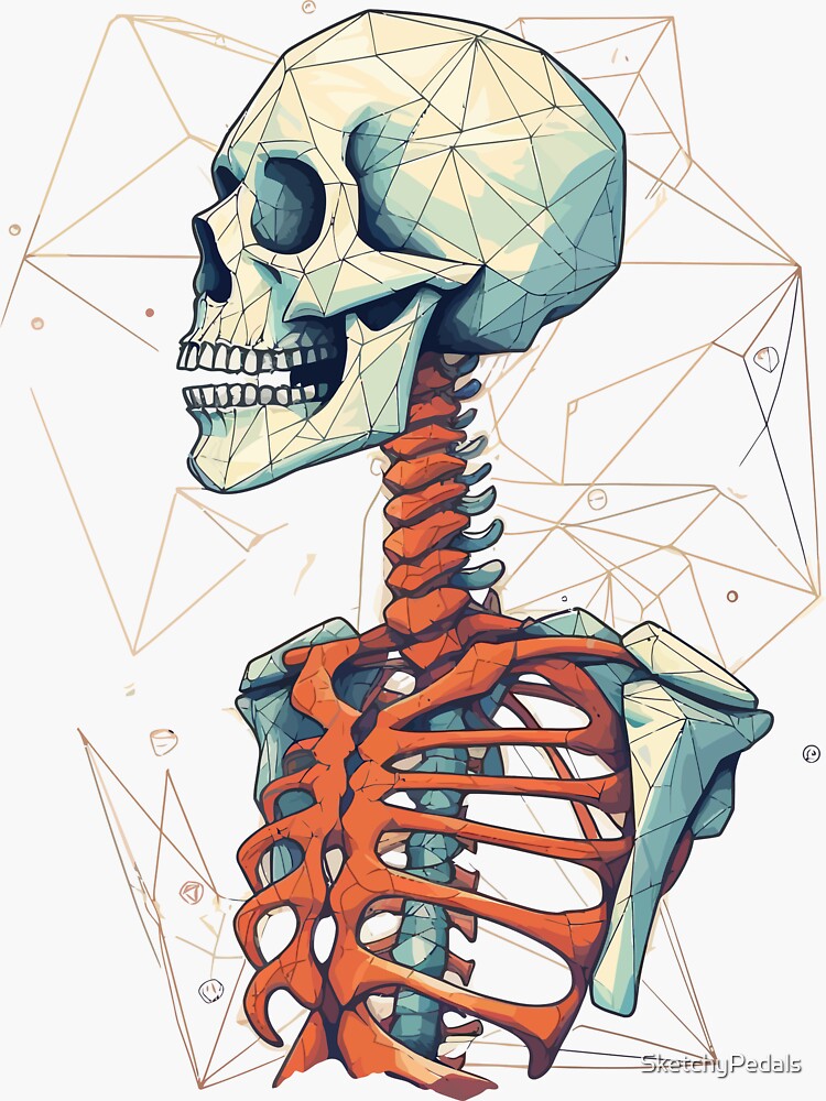 "Geometric Skeleton Skull - Unique design with mesmerizing aesthetics ...