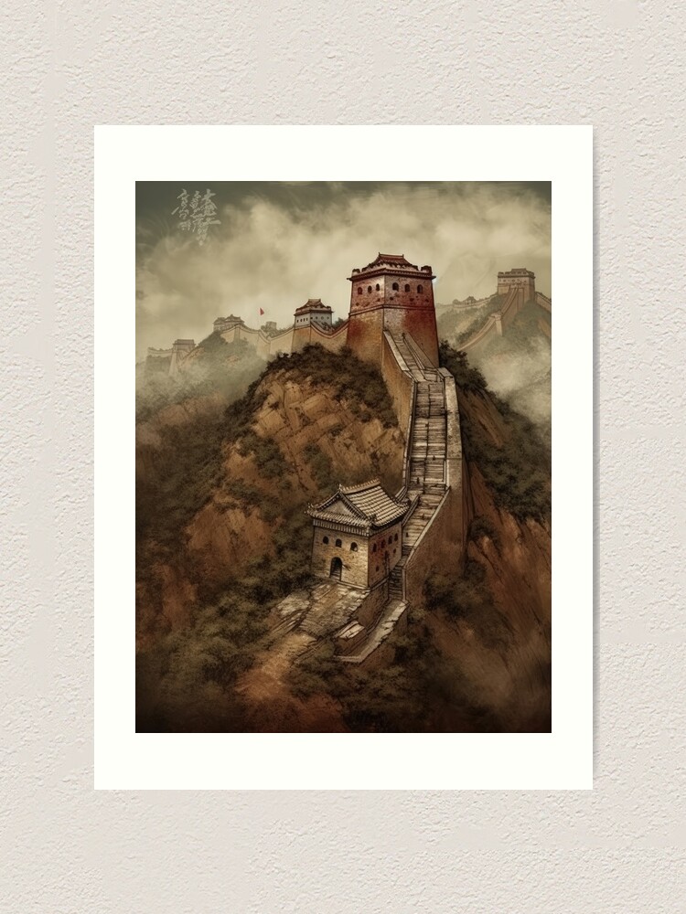 "Great Wall of China Poster for Asian Art Lovers, Wall Art, Photo Print ...