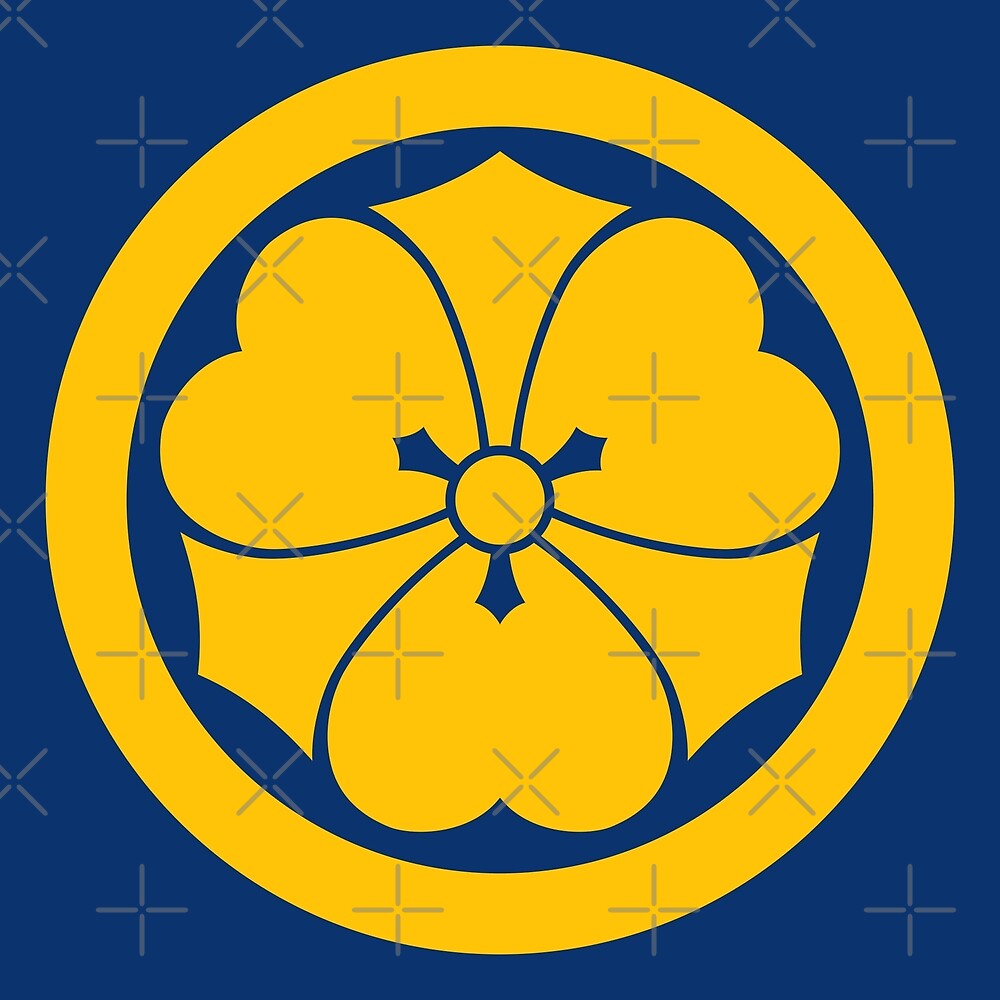 "Sakai Mon Japanese samurai clan in yellow" by redhomestead | Redbubble
