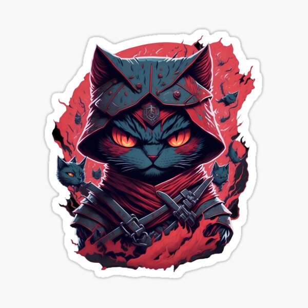 "Ninja Cat" Sticker for Sale by StevenFresh | Redbubble