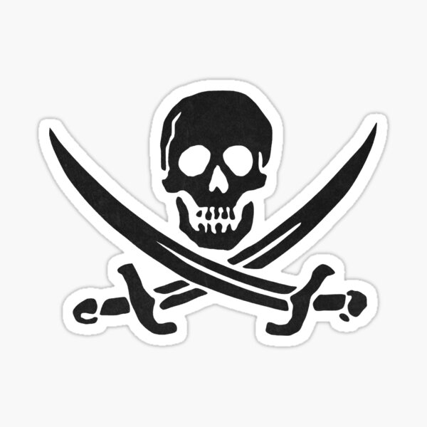 "Jolly Roger black" Sticker for Sale by hrolfr | Redbubble