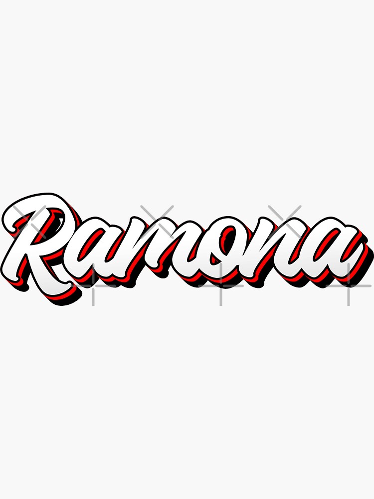 "Retro Ramona Name Label" Sticker for Sale by NafilNafiz | Redbubble