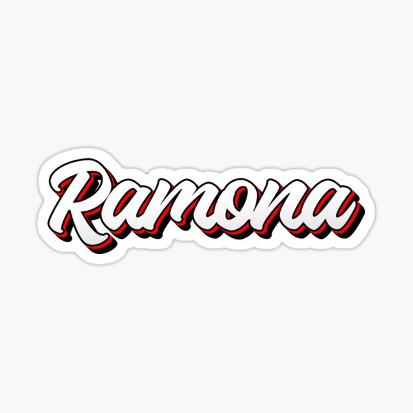 "Retro Ramona Name Label" Sticker for Sale by NafilNafiz | Redbubble