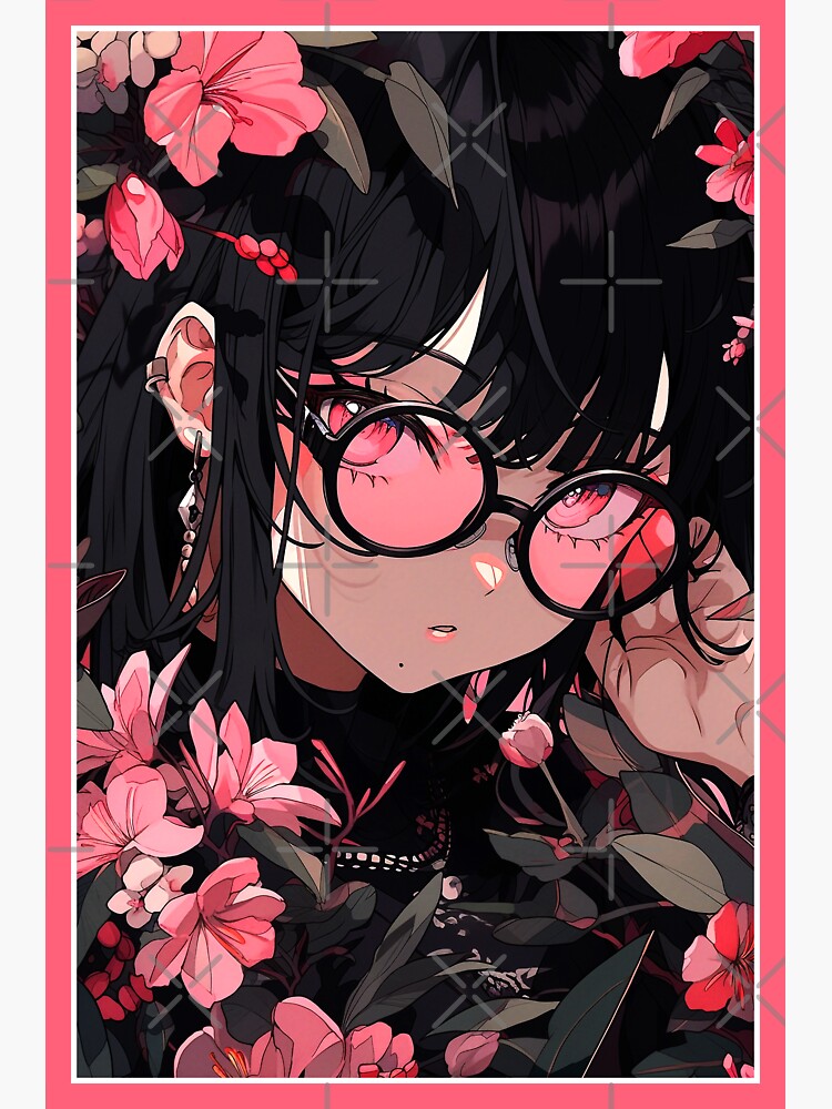 "Aesthetic Anime Girl Pink Rosa Black | Quality Aesthetic Anime Design ...