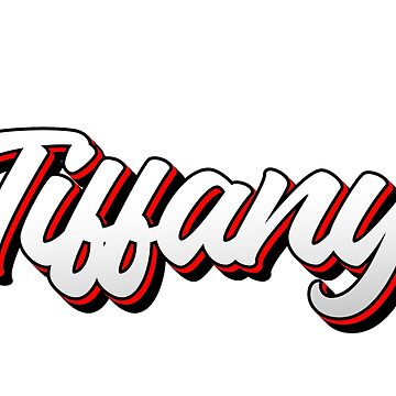 "Retro Tiffany Name Label" Sticker for Sale by NafilNafiz | Redbubble