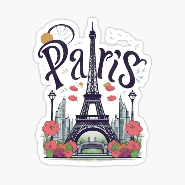 "Paris" Sticker for Sale by FiercyTee | Redbubble