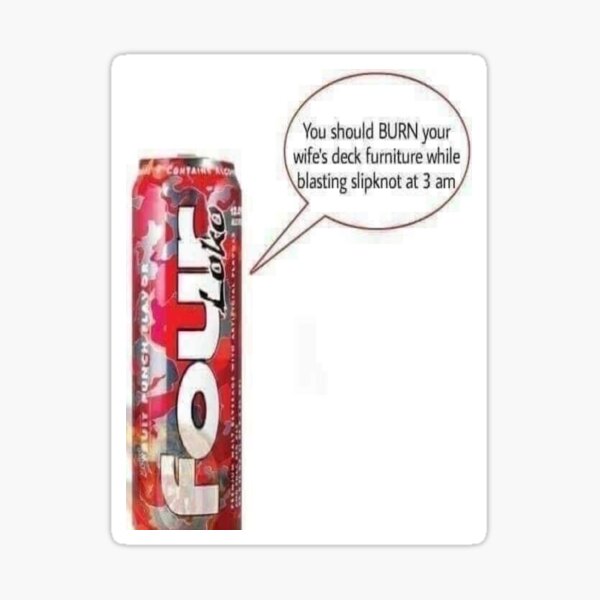 "Four loko" Sticker for Sale by bigbilbert | Redbubble