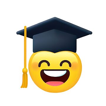 "Happy graduation emoji " Sticker for Sale by Elite-corner- | Redbubble