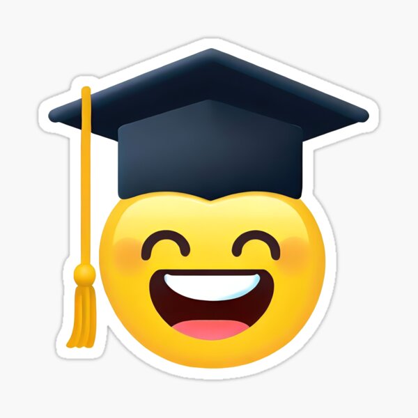 "Happy graduation emoji " Sticker for Sale by Elite-corner- | Redbubble