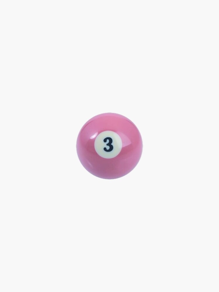 "Pink pool ball" Sticker for Sale by Sikorae | Redbubble