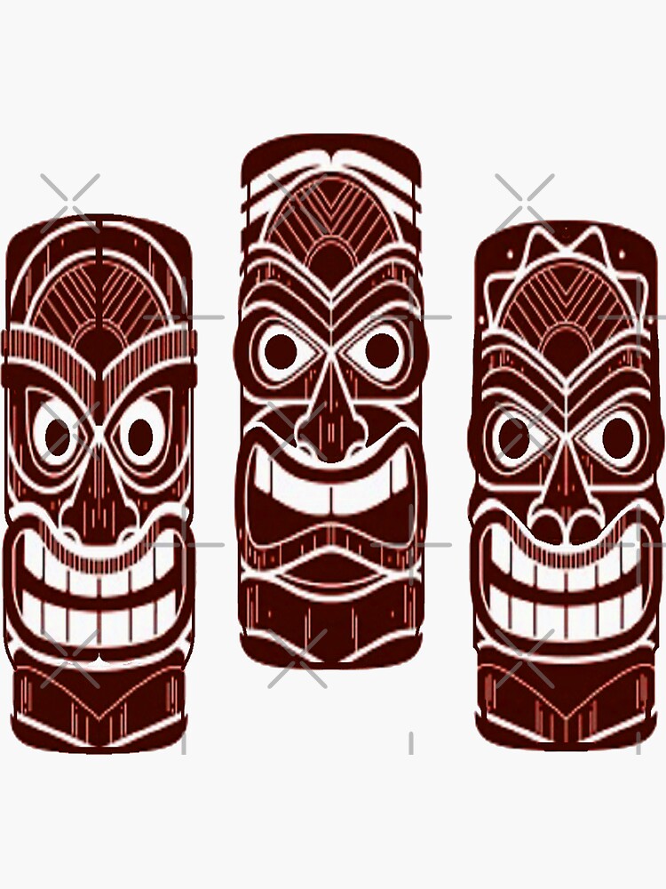 "Tiki Time" Sticker for Sale by NINUNO | Redbubble