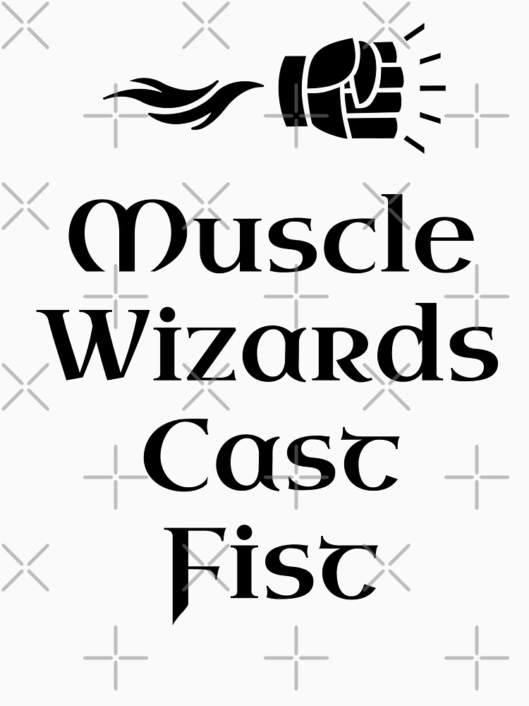 "Muscle Wizard Cast Fist" T-shirt for Sale by pixeptional | Redbubble ...