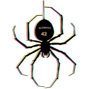 "Black Spider Alchemax 42" Sticker for Sale by decorativstudio | Redbubble