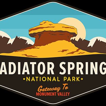 "Radiator Springs National Park: Gateway to Monument Valley" Sticker ...