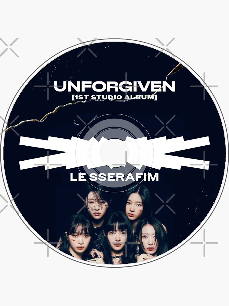 "LE SSERAFIM UNFORGIVEN CD" Sticker for Sale by xiaotingfae | Redbubble