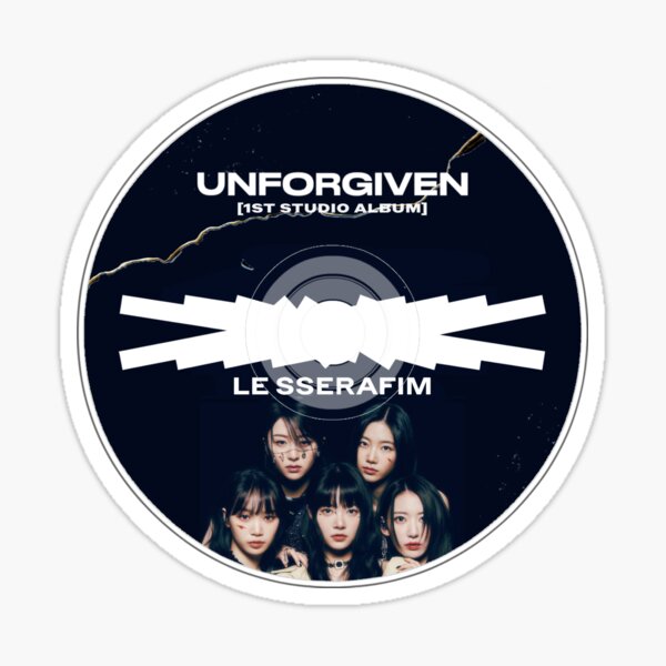 "LE SSERAFIM UNFORGIVEN CD" Sticker for Sale by xiaotingfae | Redbubble