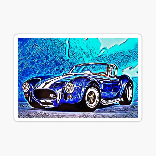 "Shelby COBRA - Hell On Four Wheels" Sticker by Glineur | Redbubble