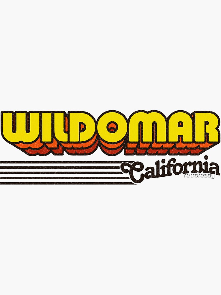 "Wildomar, California | Retro Stripes" Sticker for Sale by retroready ...