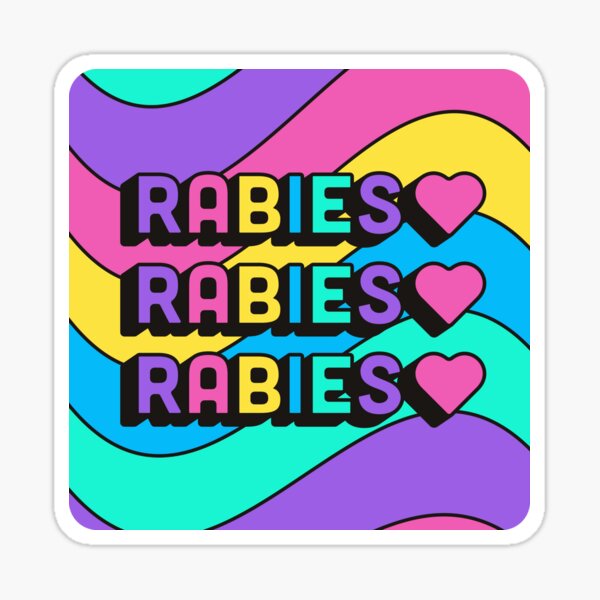 "Rabies" Sticker for Sale by birdpresident | Redbubble