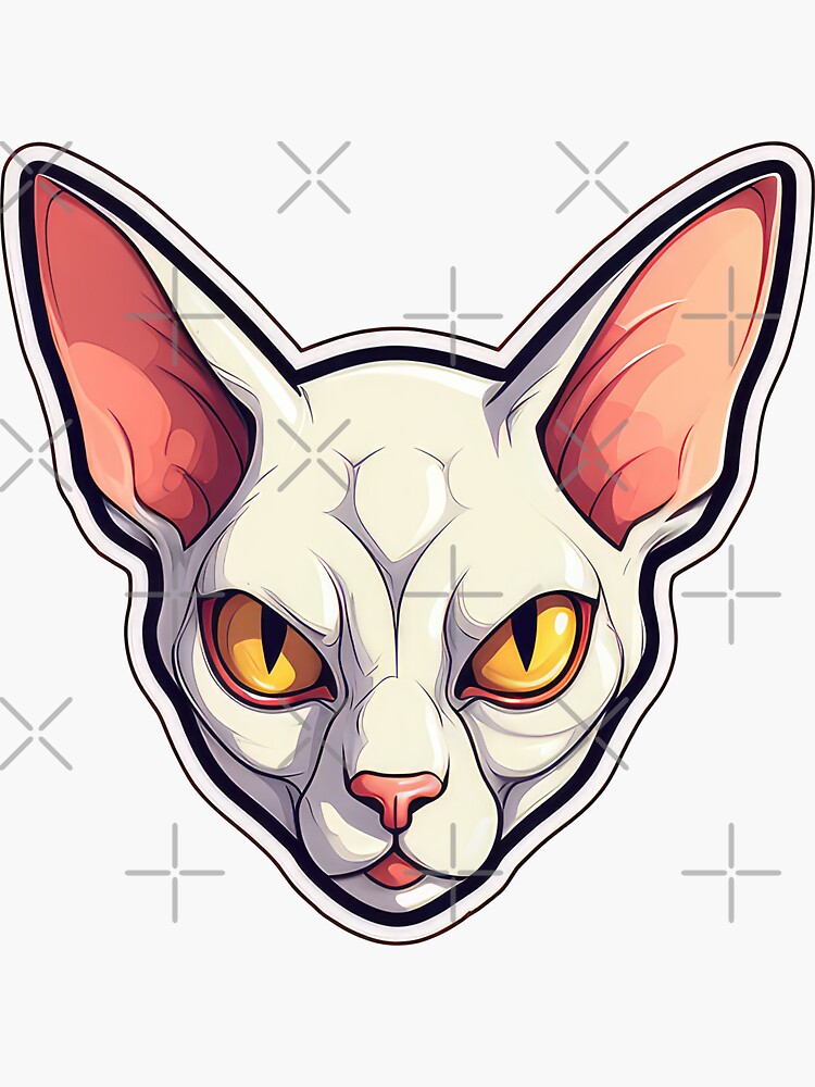 "Sphynx cat" Sticker for Sale by Rosaliartbook | Redbubble