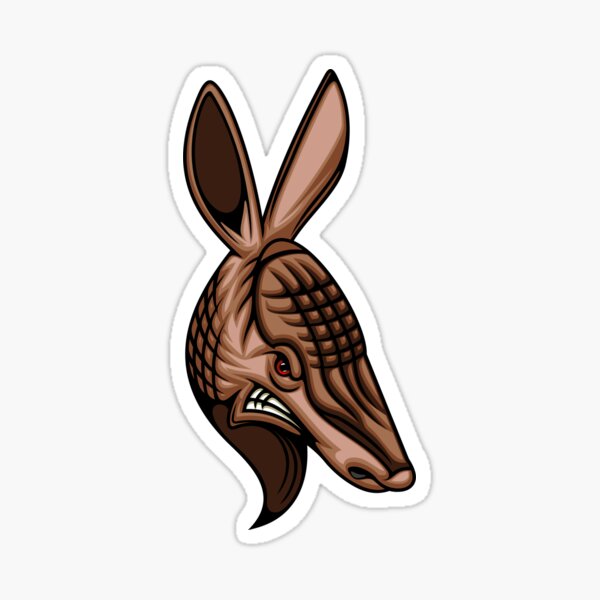 "the angry armadillo sticker " Sticker for Sale by jam200 | Redbubble