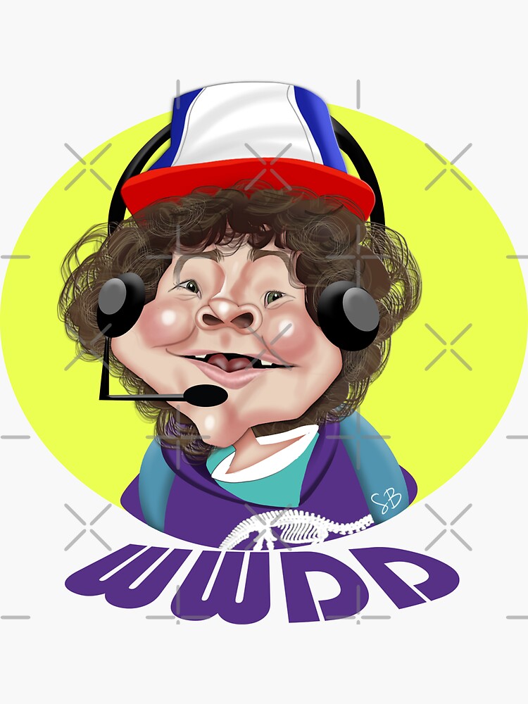 "What would Dustin do" Sticker for Sale by SarahBailey | Redbubble