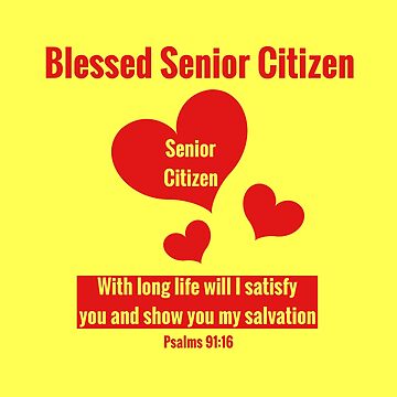 "Blessed Senior Citizen: Gifts for Elderly Men and Women" Sticker for ...