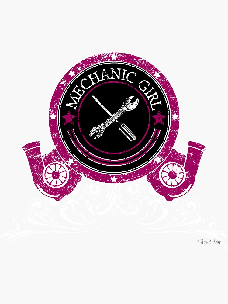 "Mechanic girl" Sticker for Sale by Sin22er | Redbubble