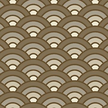 "Seigaiha Pattern. Gold Brown color" Sticker for Sale by Aetherier ...