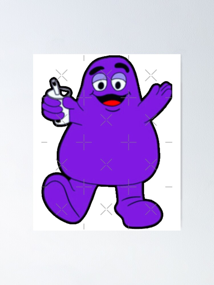 "Grimace cartoon design Sticker " Poster for Sale by EsmeehhDenters ...