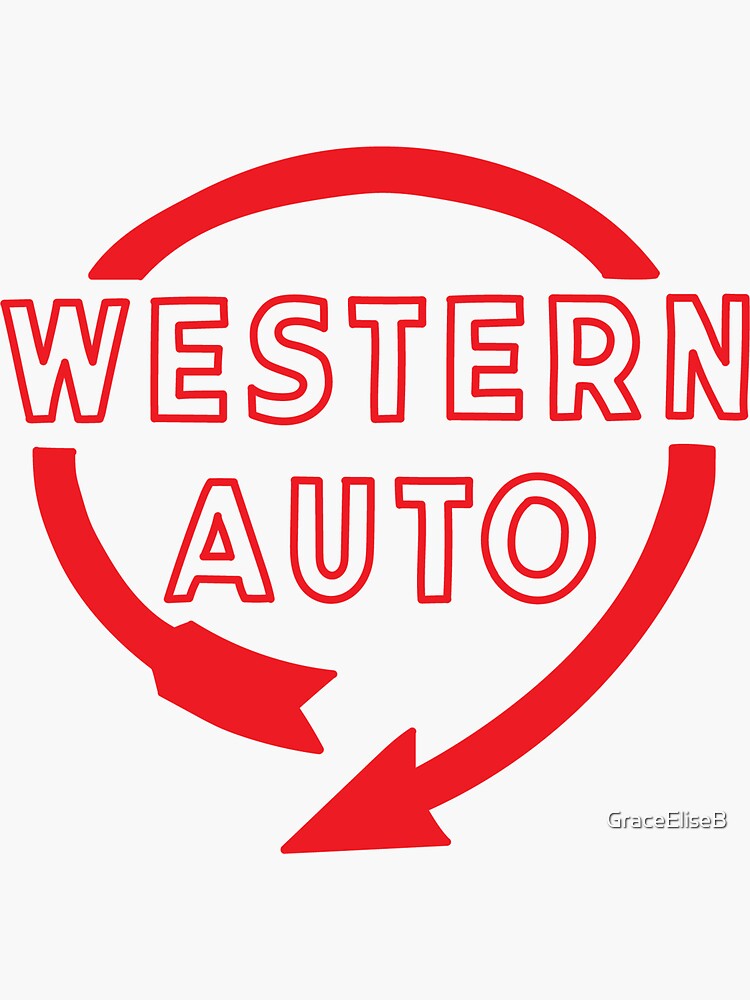 "Western Auto Sign" Sticker for Sale by GraceEliseB | Redbubble