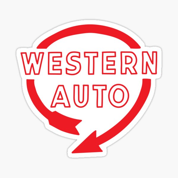 "Western Auto Sign" Sticker for Sale by GraceEliseB | Redbubble