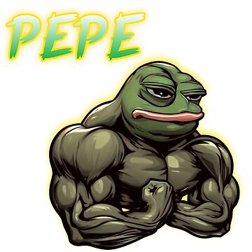 "Strong Buffed Pepe - Pepe Theme Merch" Sticker for Sale by Peachiboi ...