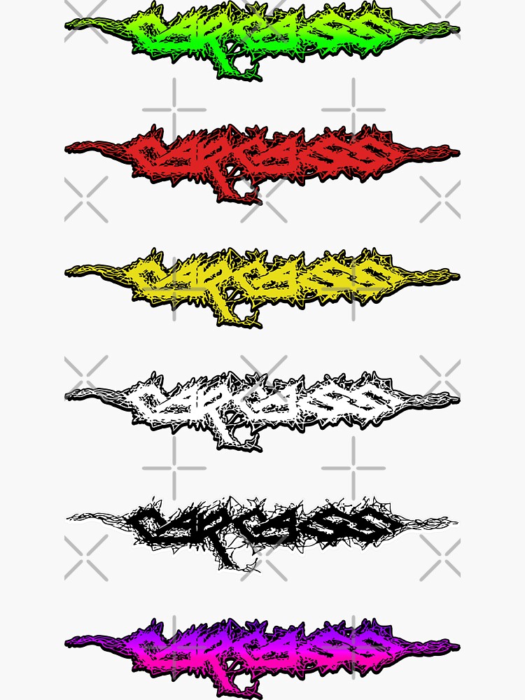 "Carcass Band Sticker Pack" Sticker for Sale by xDumpTruckx | Redbubble