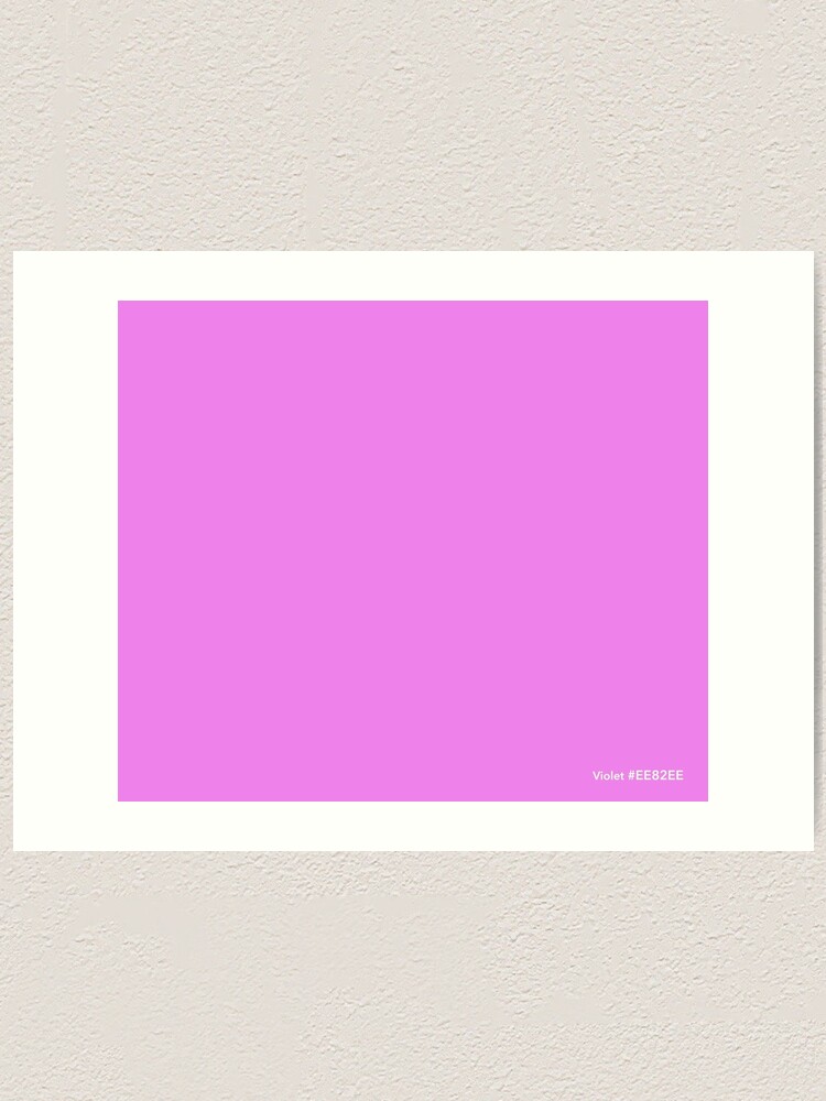 "HTML Colors - Violet #EE82EE" Art Print by Yerpos | Redbubble