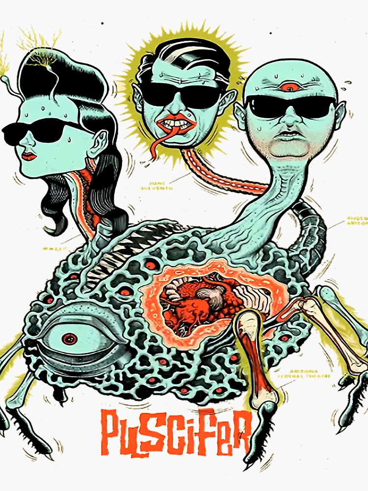 "Puscifer Band gfhgfwey" Sticker for Sale by part04ernofx | Redbubble