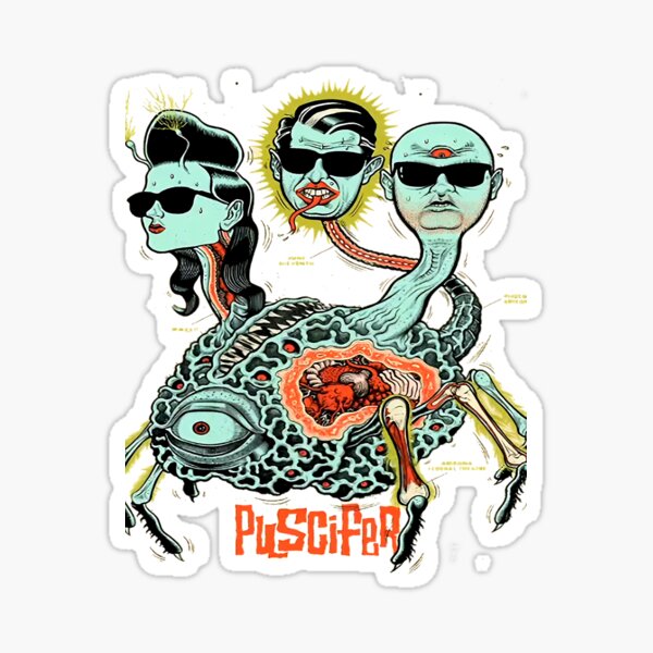 "Puscifer Band gfhgfwey" Sticker for Sale by part04ernofx | Redbubble