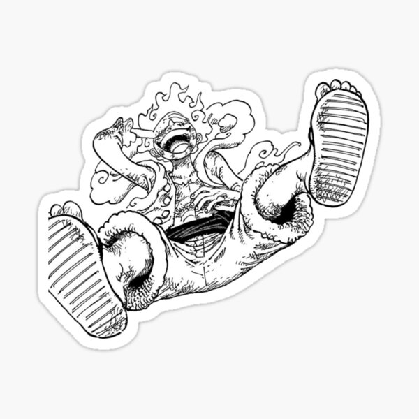 "One piece Luffy Gear 5 Manga " Sticker for Sale by AntonetteLang ...