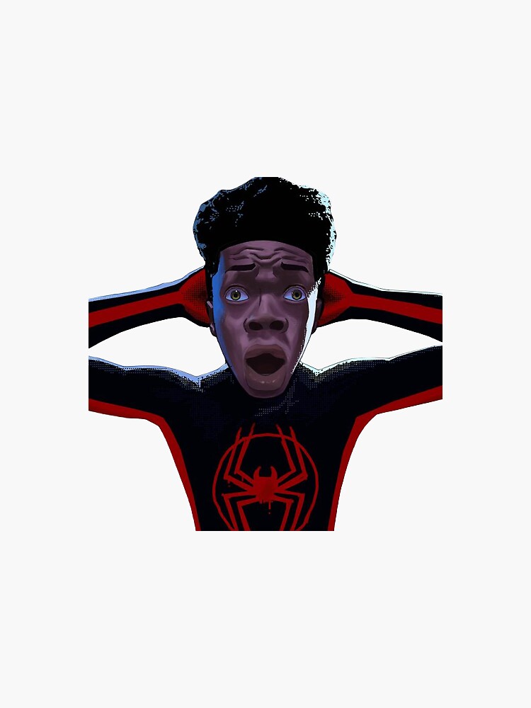 "Shocked Miles Morales" Sticker by Maxgmdss | Redbubble