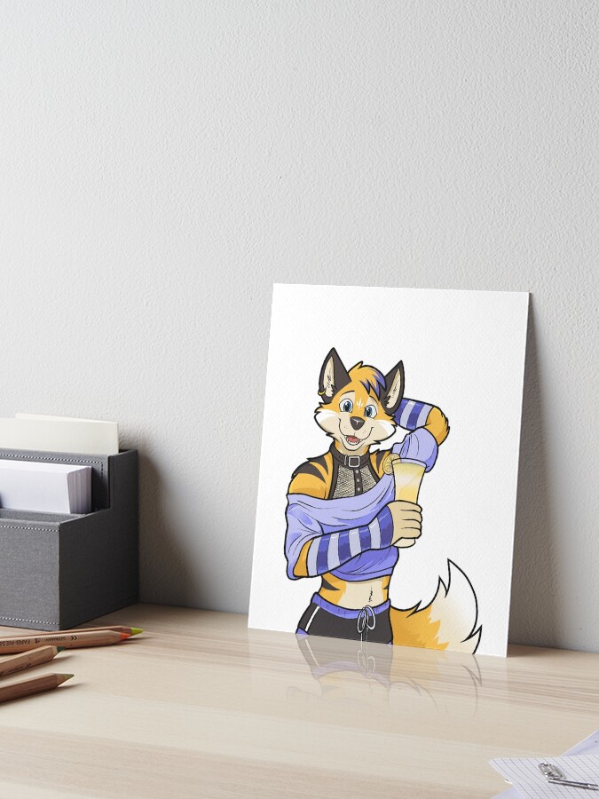 "Summer Femboy Furry Fox Sticker Design" Art Board Print for Sale by Tokuya Illustrations ...