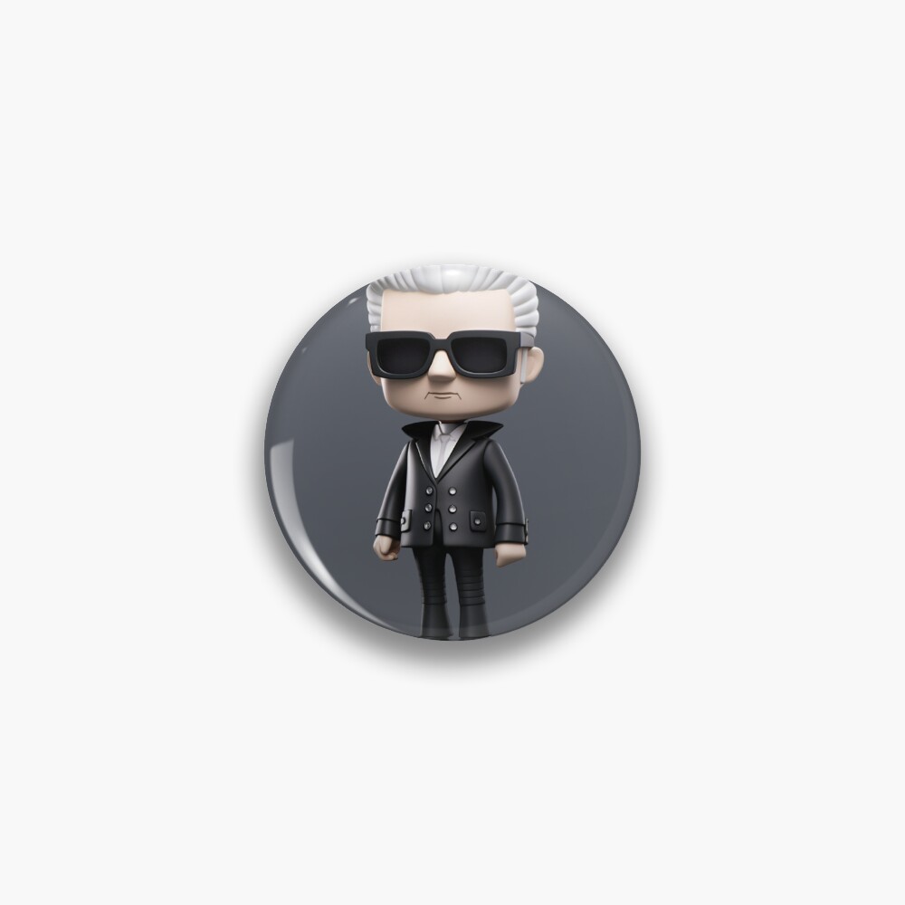 "3D Cartoon Karl Lagerfeld" Sticker by Digital-Livvy | Redbubble