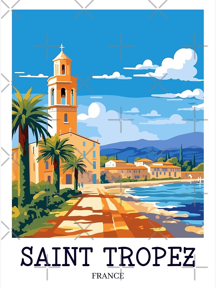 "Saint Tropez - France Travel Print - TP013" Poster for Sale by StudioRedKoala | Redbubble
