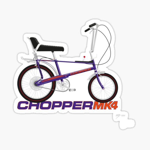 "Raleigh Chopper Mk4" Sticker for Sale by Tunstall | Redbubble