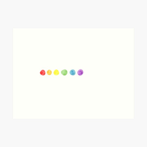 "Watercolor Rainbow Dotted Line" Art Print by SoderblomArt | Redbubble