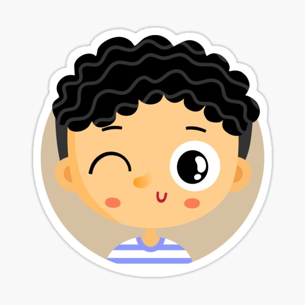 "Cute boy" Sticker for Sale by pramocia | Redbubble