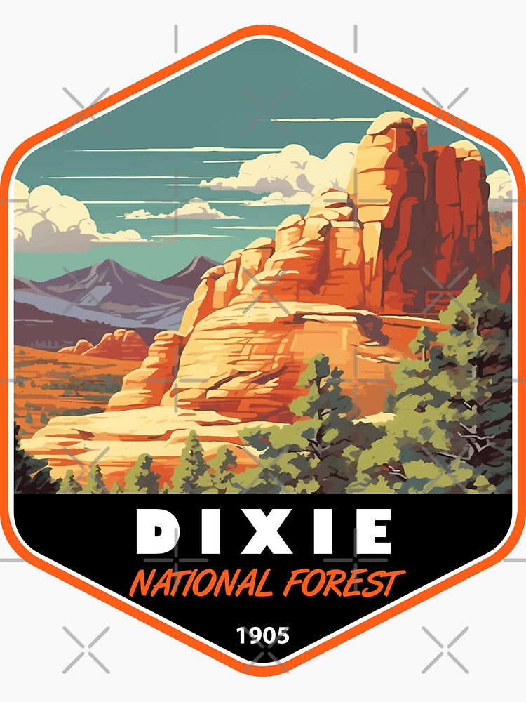 "Dixie National Forest Utah Vintage Emblem" Sticker for Sale by ...