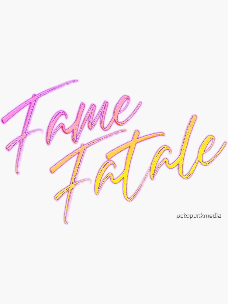"Fame Fatale Logo" Sticker for Sale by octopunkmedia | Redbubble