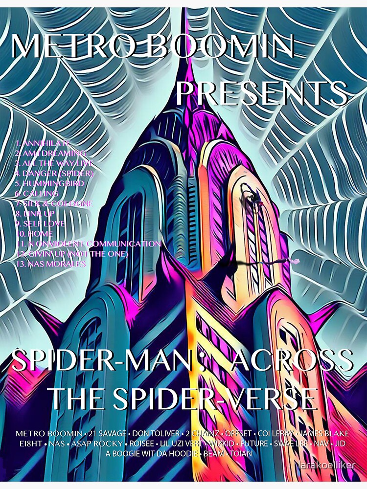 "Metro Boomin Presents: Spider-Man: Across The Spider-Verse" Sticker ...