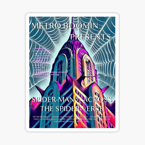 "Metro Boomin Presents: Spider-Man: Across The Spider-Verse" Sticker ...
