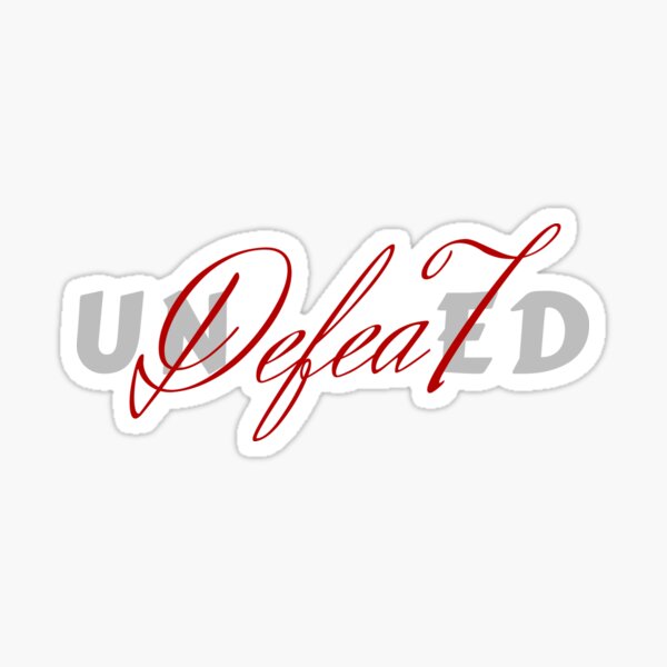 "Undefeated, Positive and Simple" Sticker for Sale by SeifBrand | Redbubble